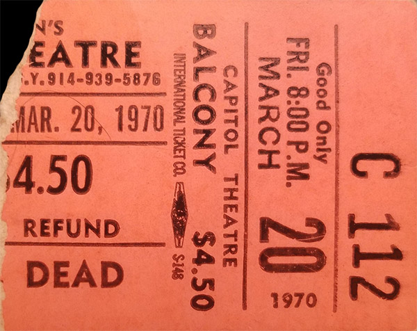 GDSets.com - 1970–1974: Tickets & Stubs